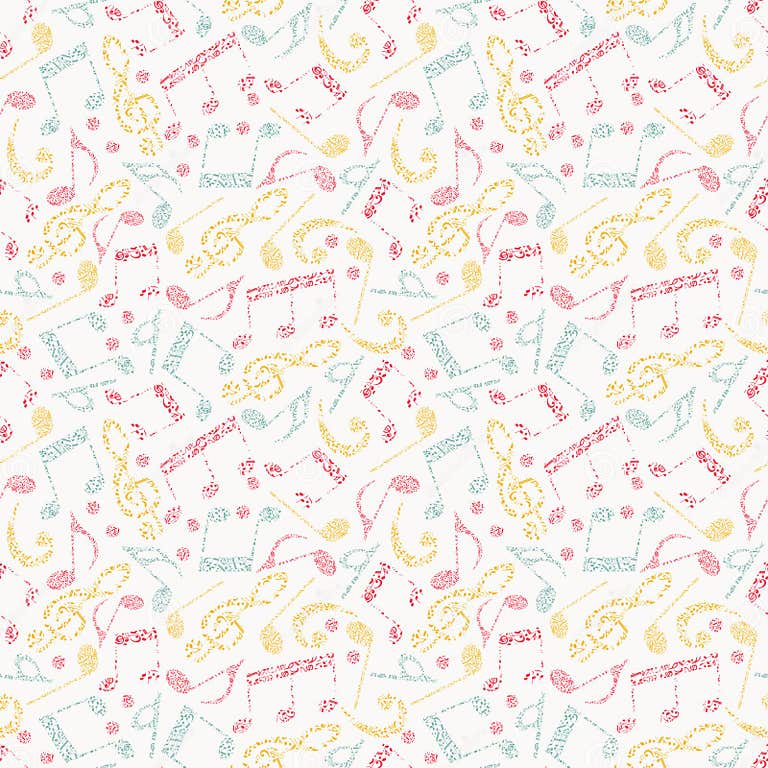 Seamless pattern of music stock vector. Illustration of creative - 98937162