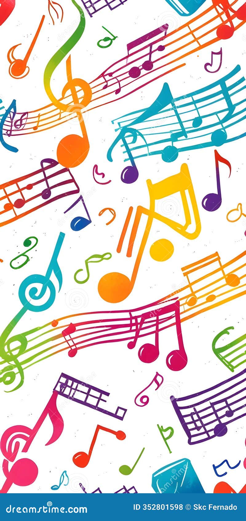 Music Notes Seamless Pattern in Vector Format Stock Illustration ...