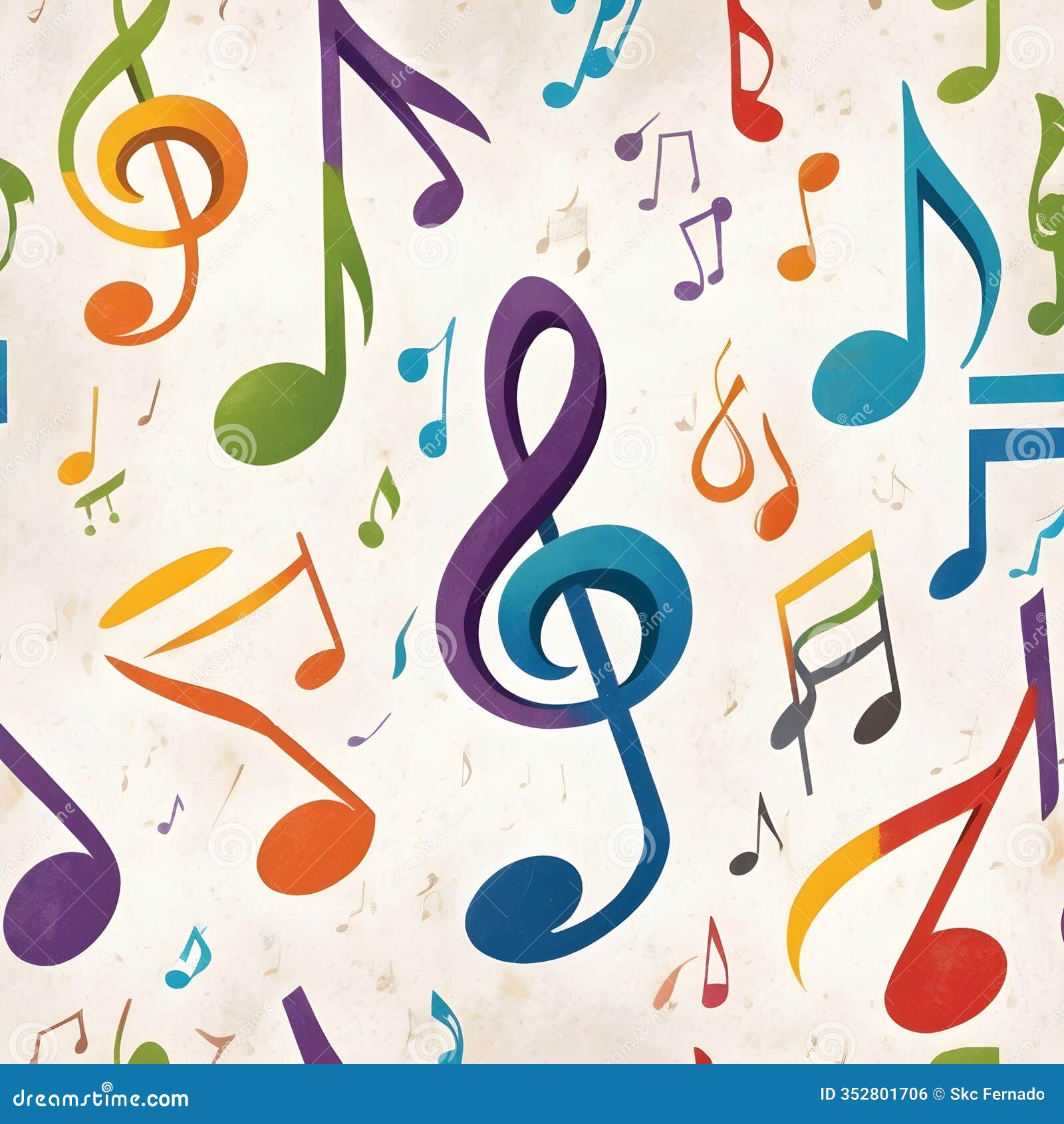 Music Notes Seamless Pattern in Vector Format Stock Illustration ...