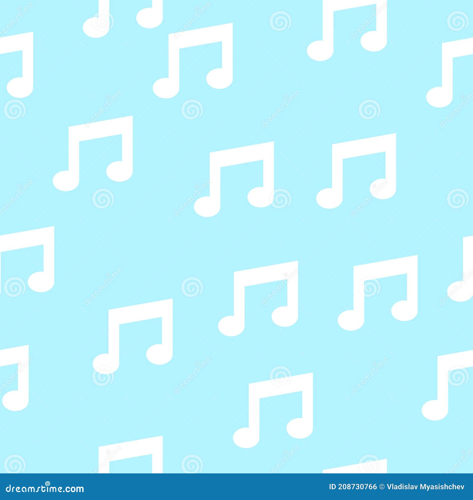 Seamless Pattern with Musical Note Stock Vector - Illustration of ...