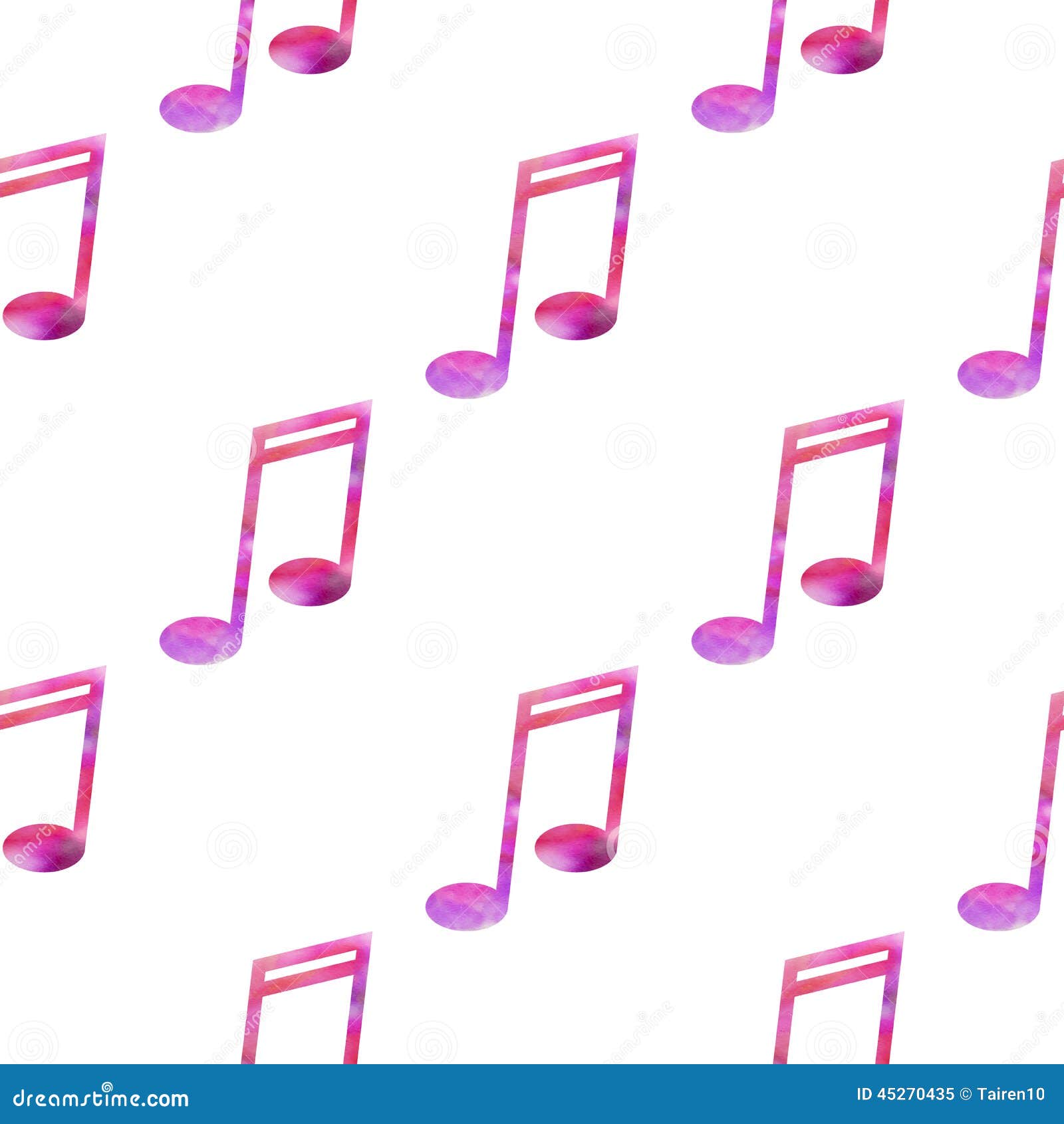 Seamless Pattern with Musical Notes Stock Vector - Illustration of ...