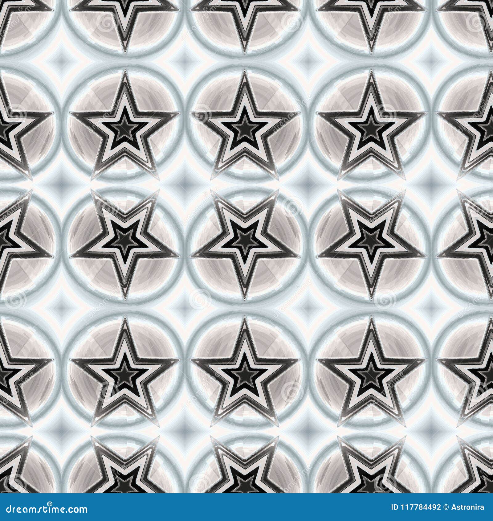 Seamless Pattern with a Mystical Pentagrams Stock Illustration ...