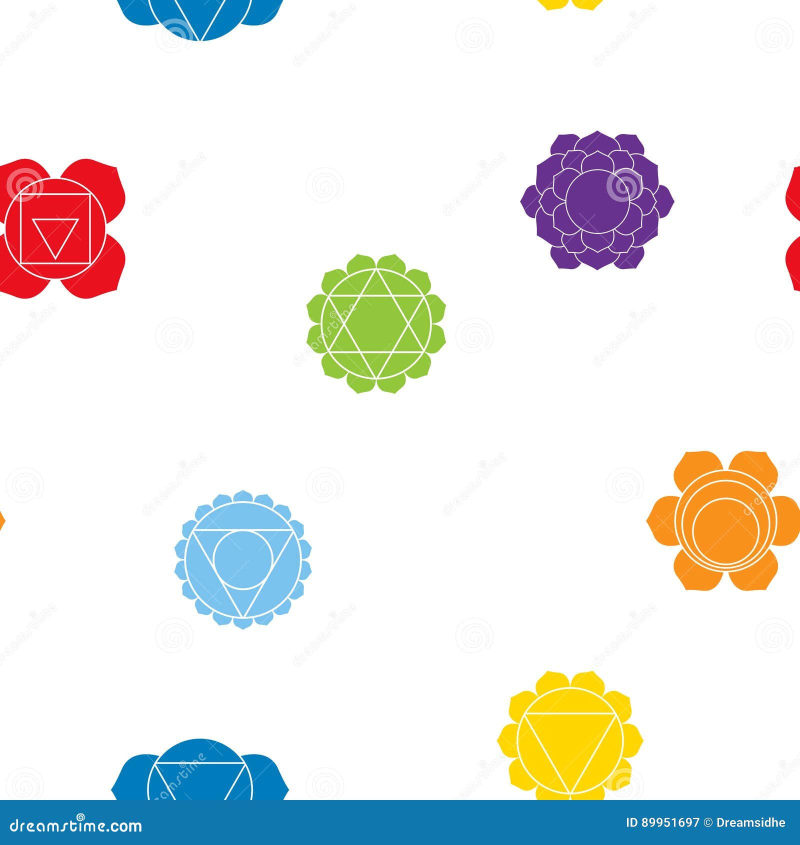 Seamless Pattern with Names of Chakras in Sanskrit Stock Vector - Illustration of mind, manipura ...