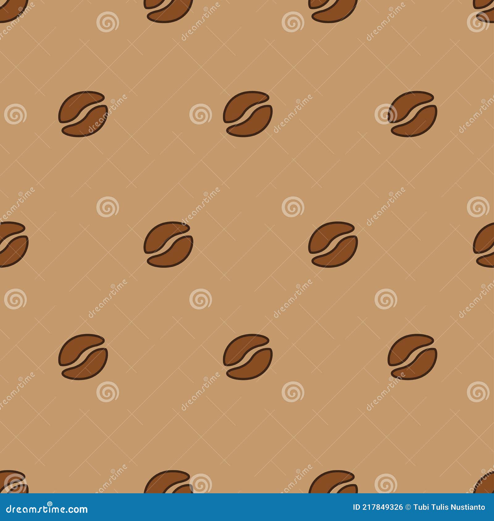Seamless Pattern with Natural Coffee Element Object, Brown Color ...