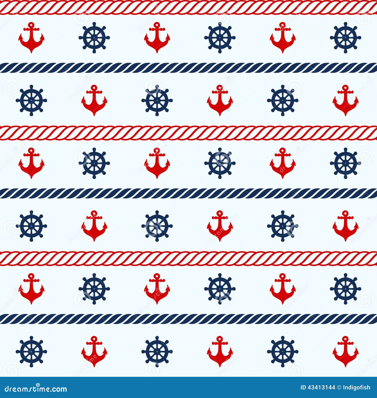 Seamless Pattern with Nautical Elements Stock Vector - Illustration of drawing, lighthouse: 43413144