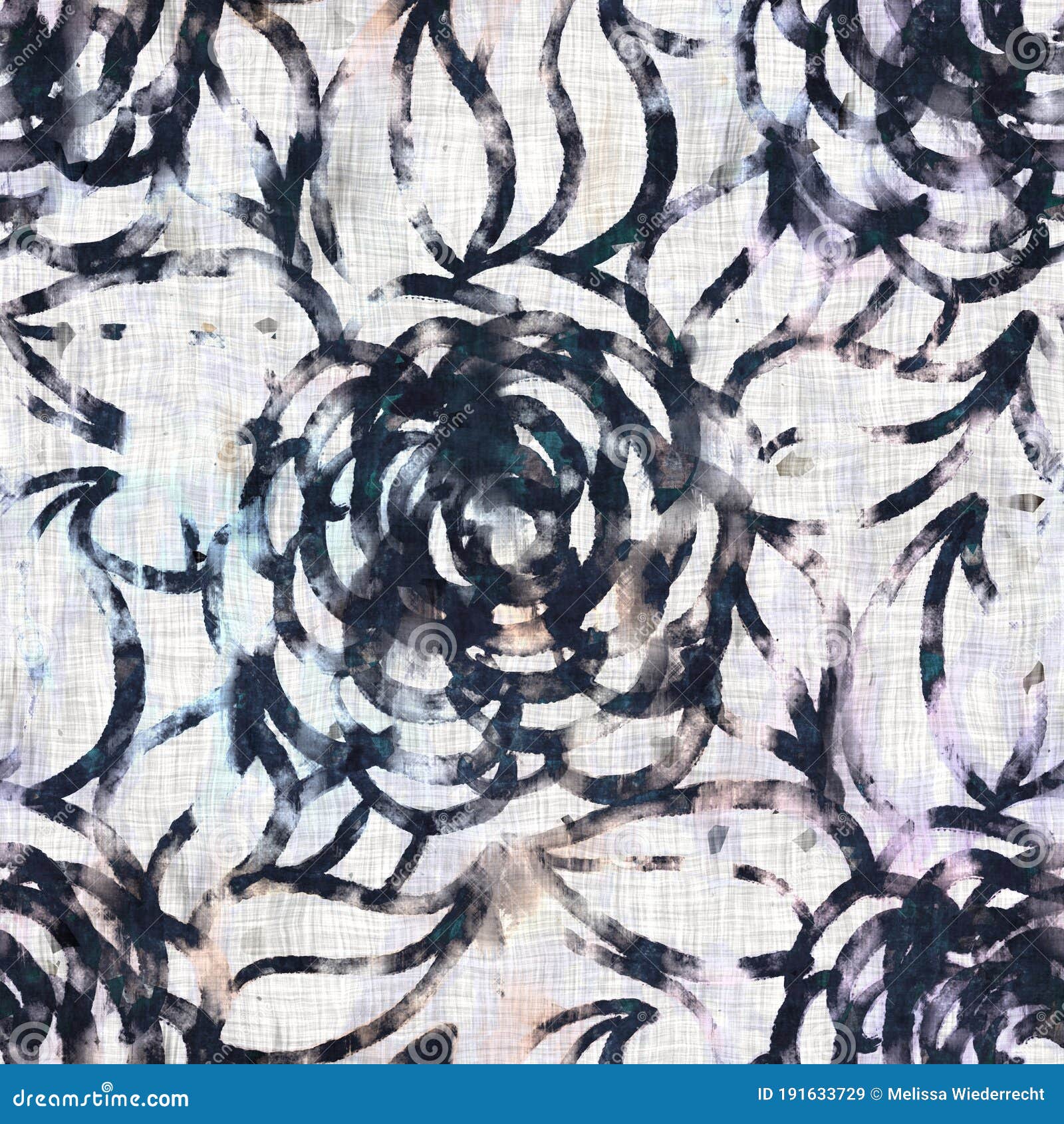 Seamless Pattern in Navy and White High Contrast Stock Illustration ...