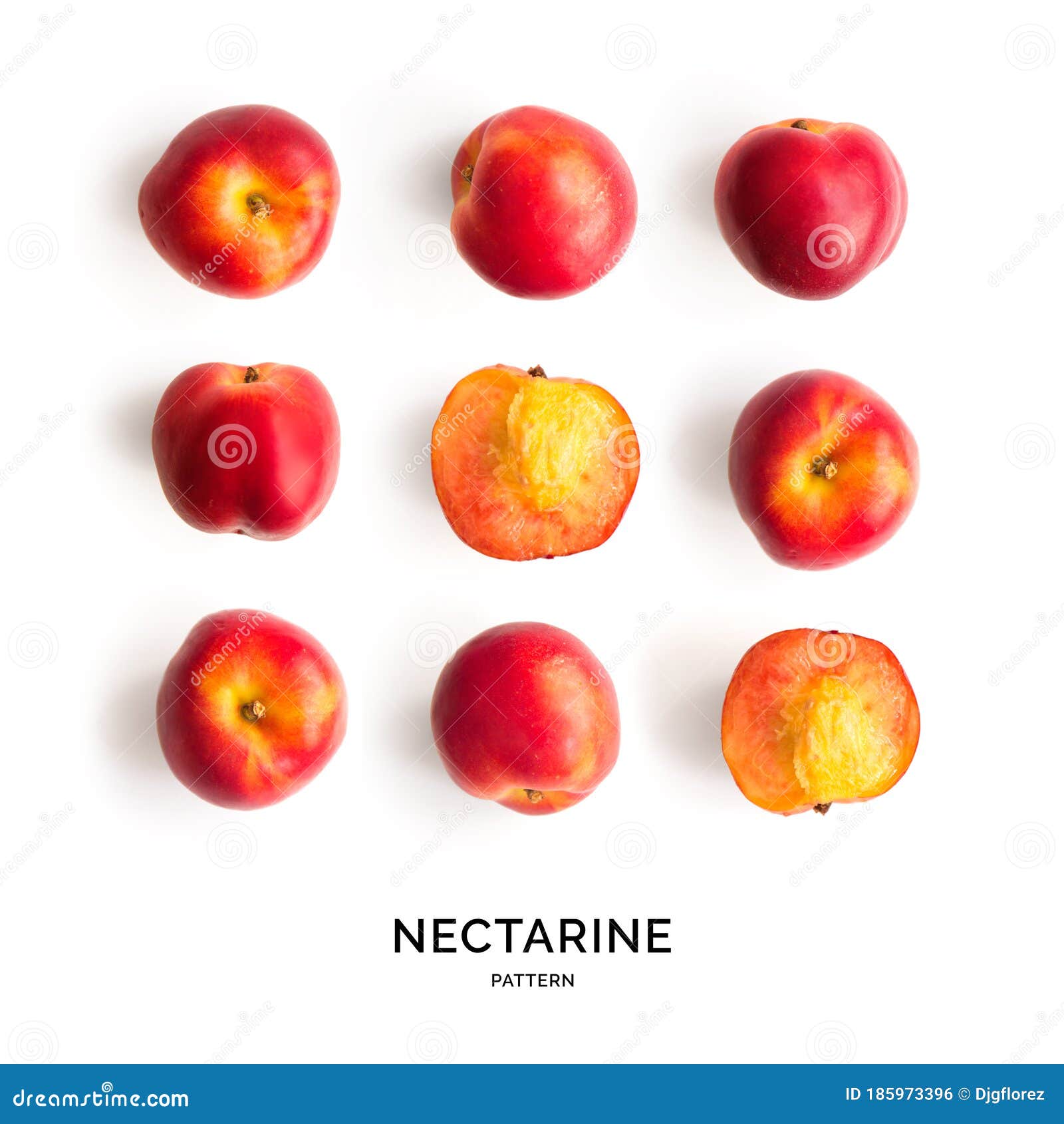 Seamless Pattern with Nectarine.Nectarine on the White Background ...