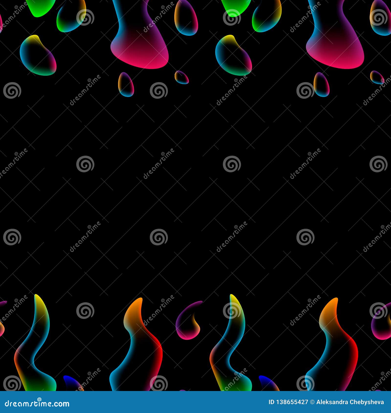 Seamless Pattern Neon Abstract Colored Liquid Lava Lamp Stock ...