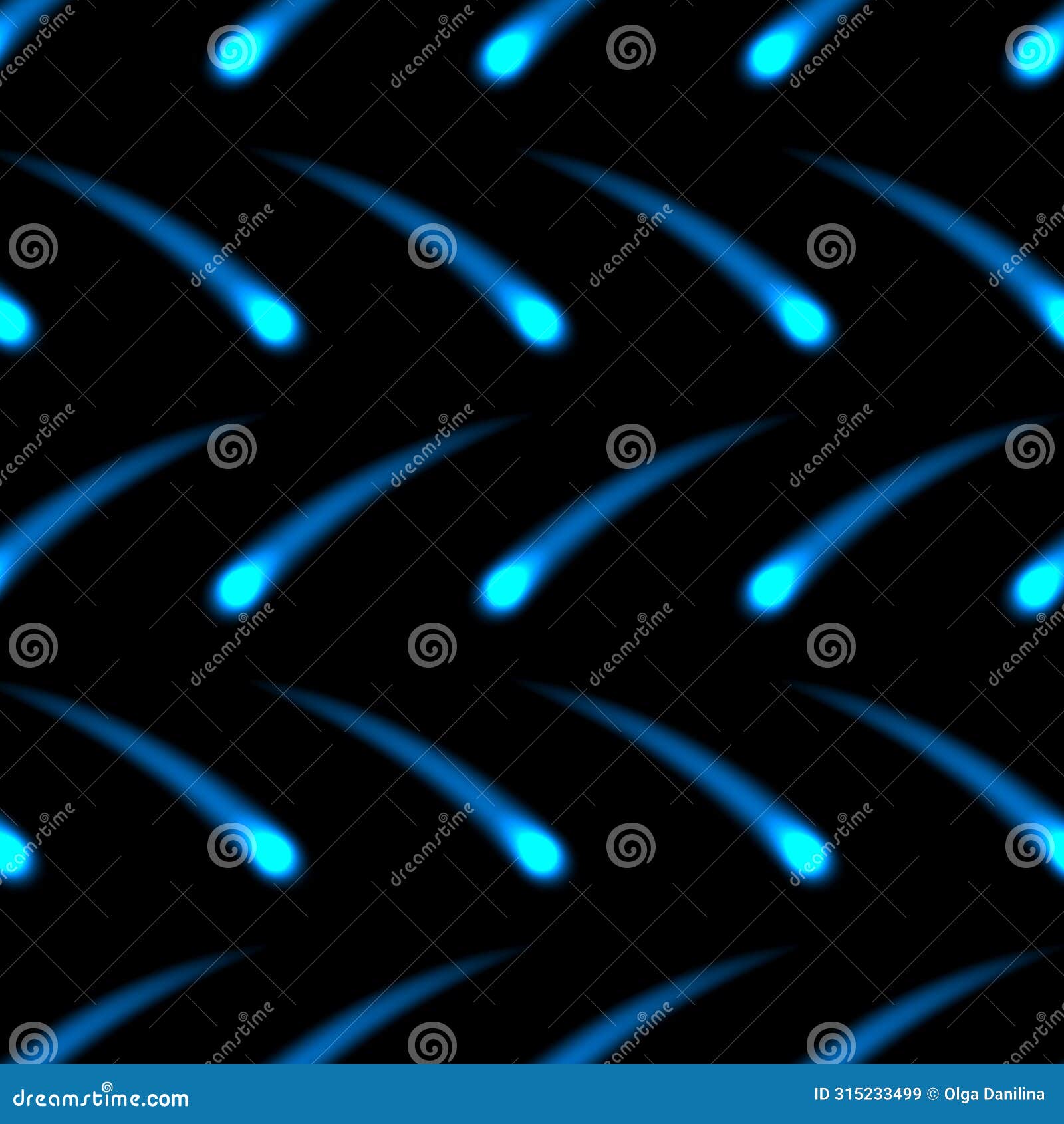 Neon Light Effects Comet Tails Seamless Pattern Stock Vector ...
