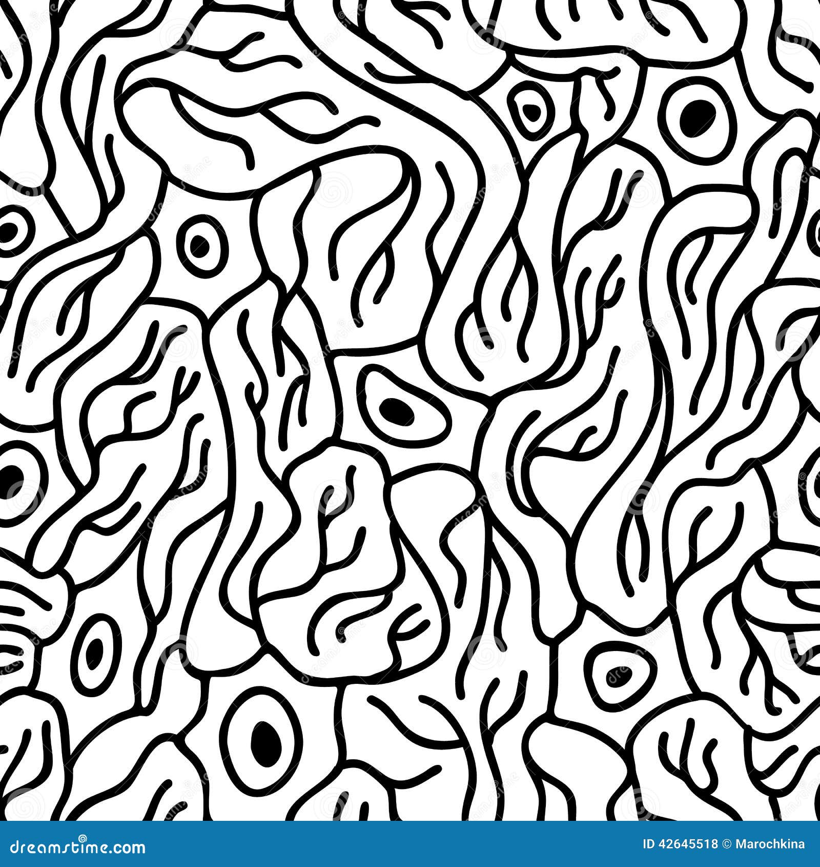 Seamless Pattern with Neurons Stock Vector - Illustration of nerves ...