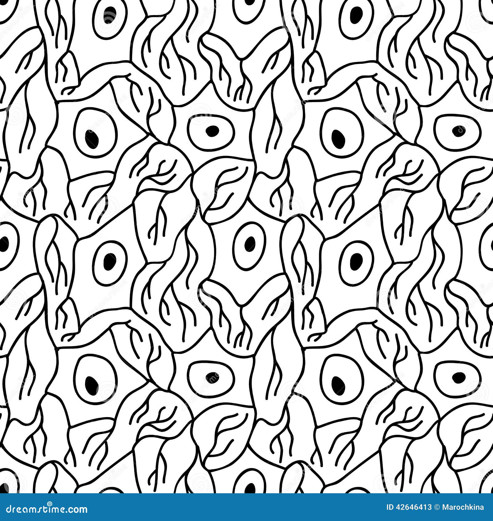 Seamless Pattern with Neurons Stock Vector - Illustration of ...