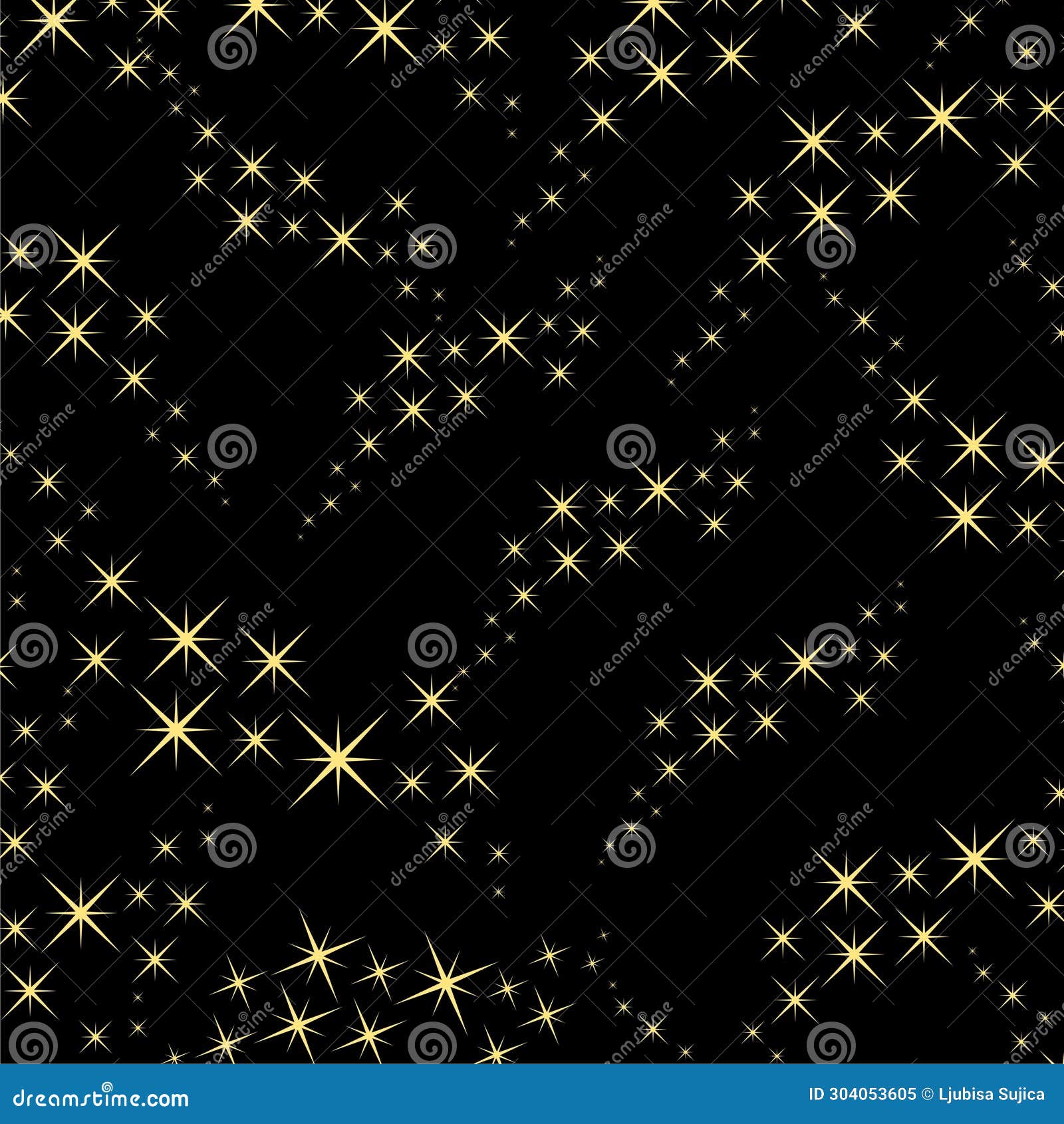 Seamless Pattern with Night Sky Stock Vector - Illustration of retro ...