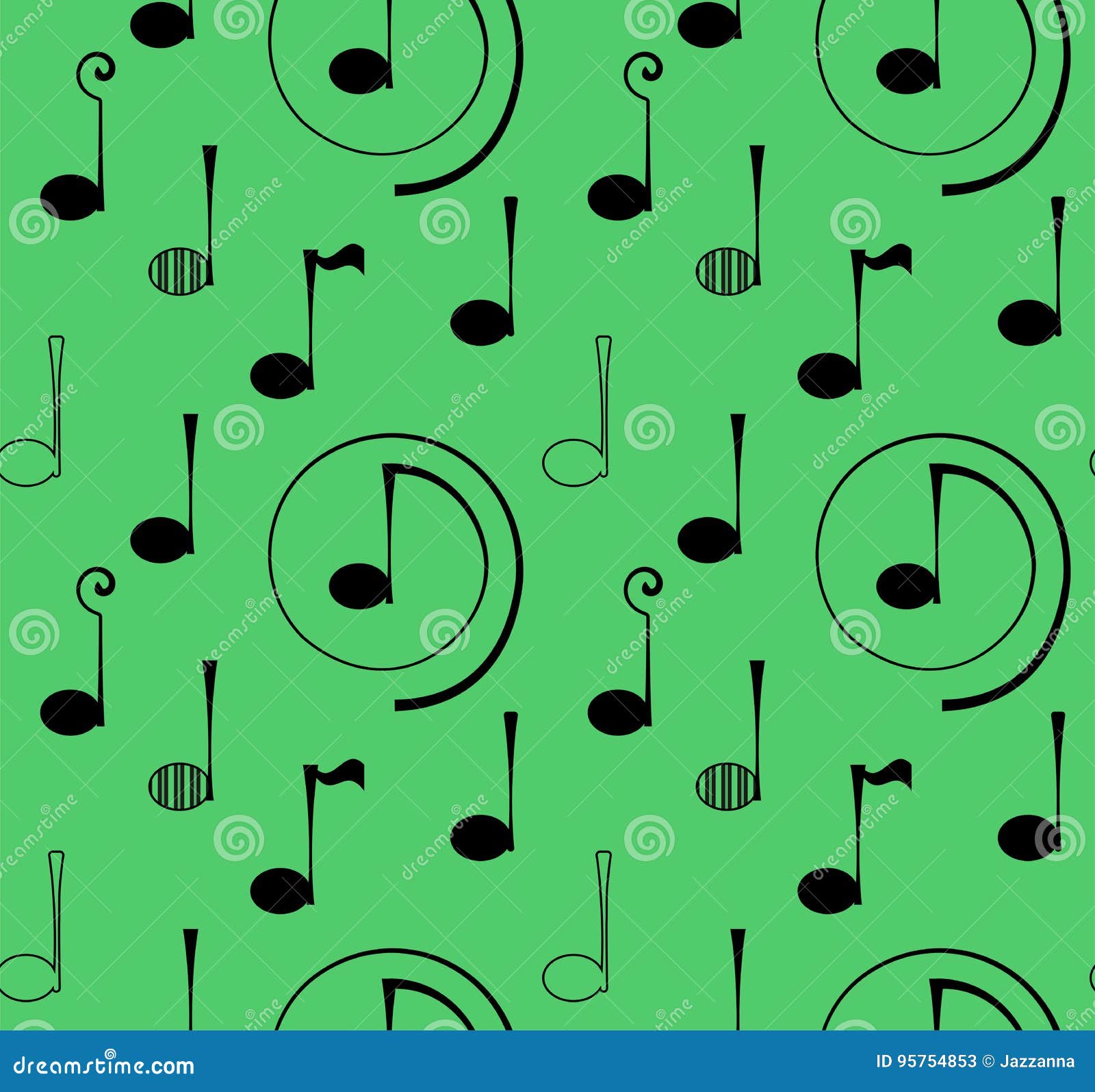 Seamless Pattern Note Music Stock Vector - Illustration of design ...