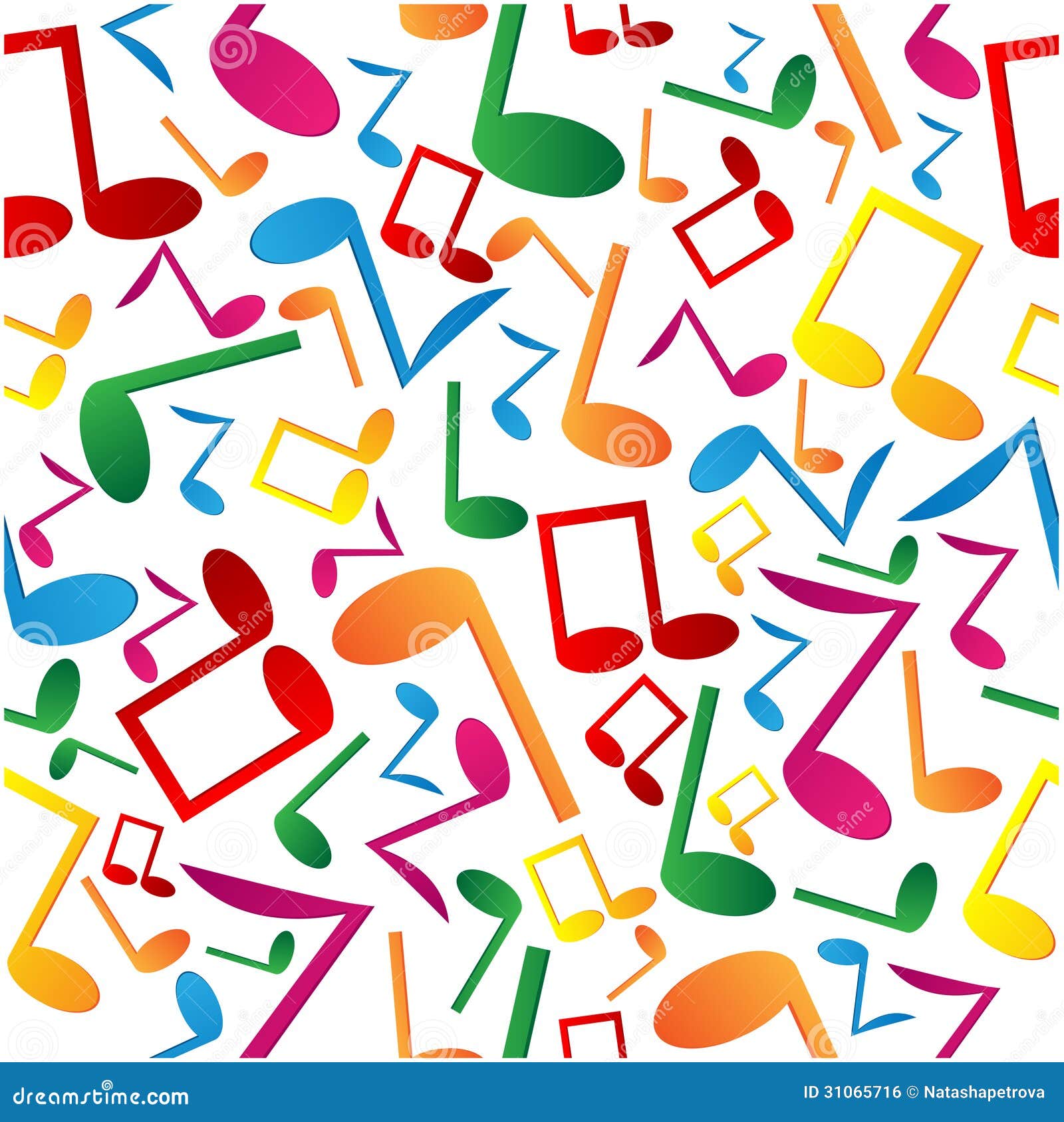 Seamless Pattern of the Notes Stock Vector - Illustration of seamless ...