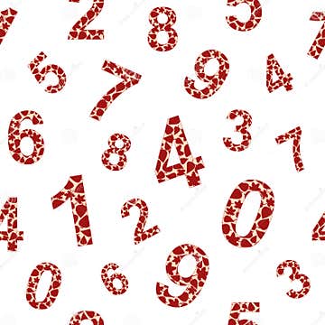 Seamless Pattern with Numbers, Mathematics Background. Vector Stock ...