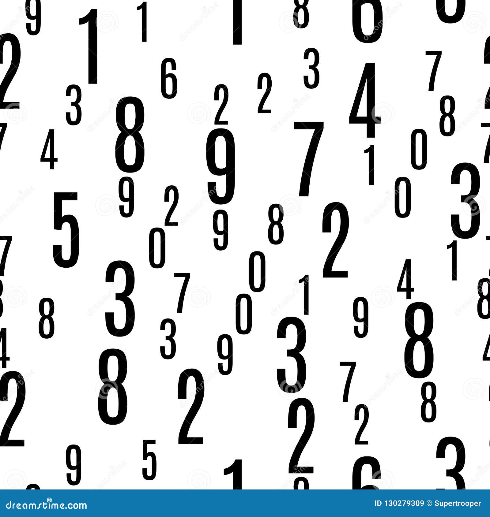 Seamless Pattern with the Numbers Stock Vector - Illustration of ...