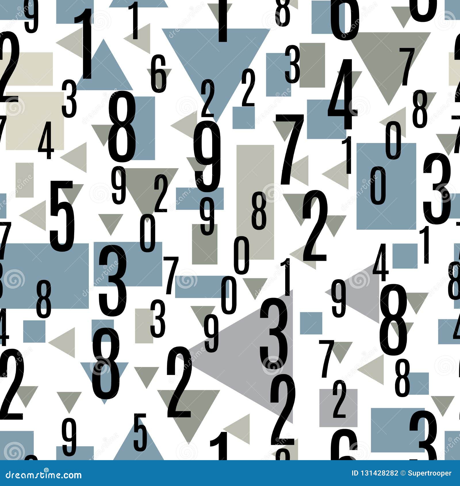 Seamless Numeric Pattern Vector Illustration | CartoonDealer.com #89064024