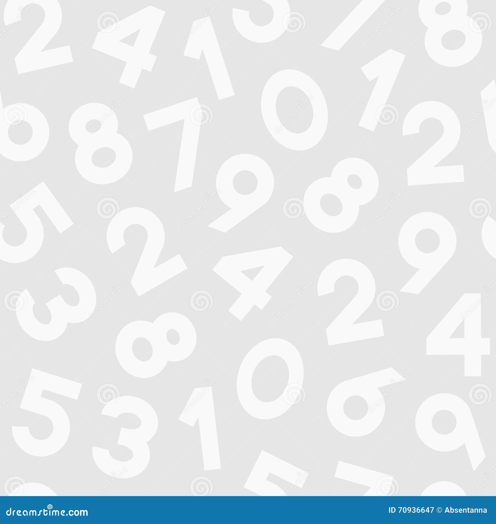 Seamless Pattern with Numbers Stock Vector - Illustration of sign ...