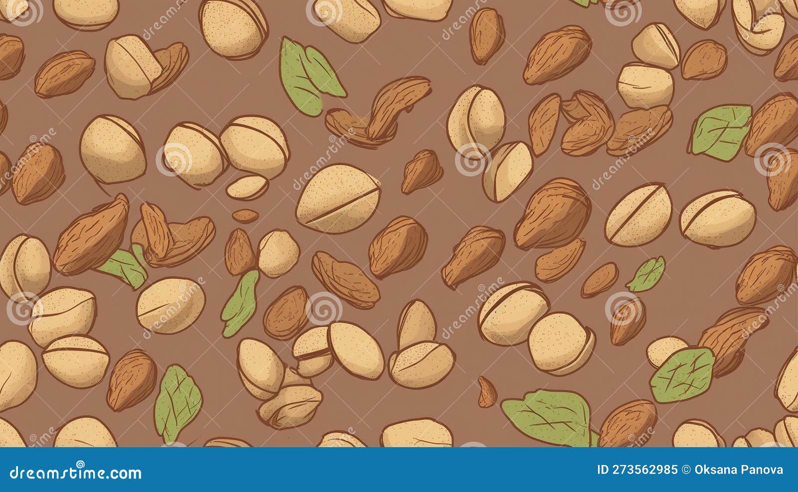 Seamless Pattern Nuts. Walnut Pattern Stock Illustration - Illustration ...
