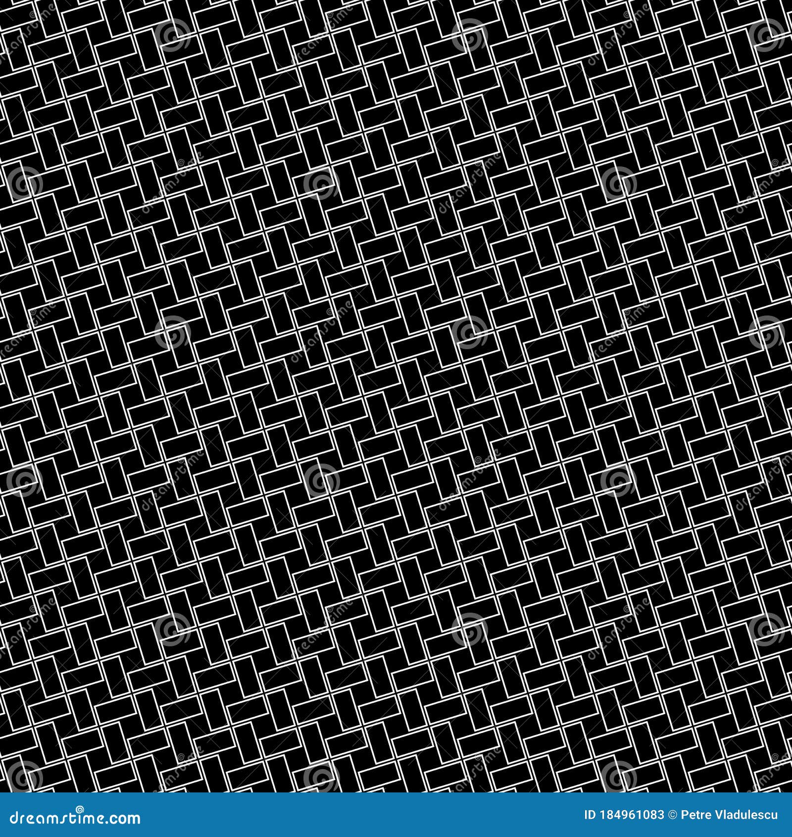 Seamless Pattern with Oblique Black Rectangles, Modern Stylish Image ...