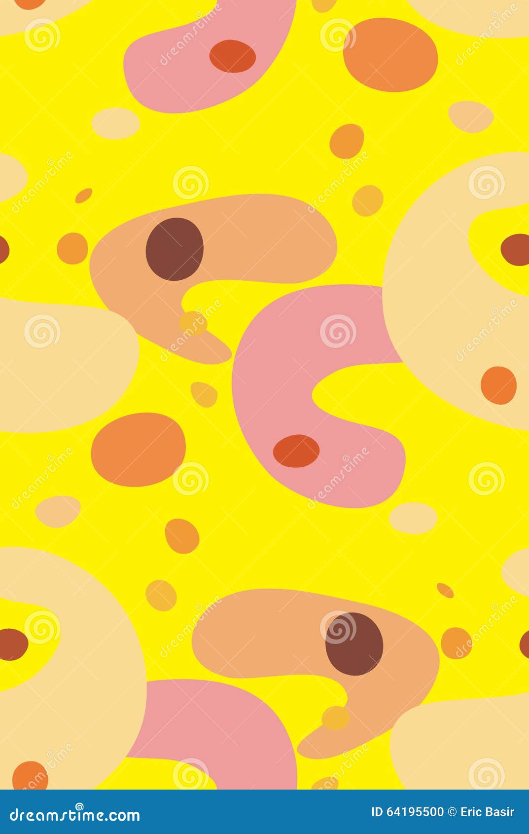 Seamless Pattern of Oblong Shapes Stock Illustration - Illustration of ...