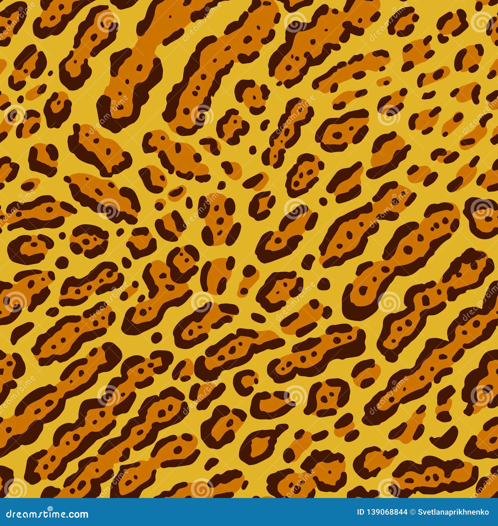 Ocelot or leopard stock vector. Illustration of design - 139068844