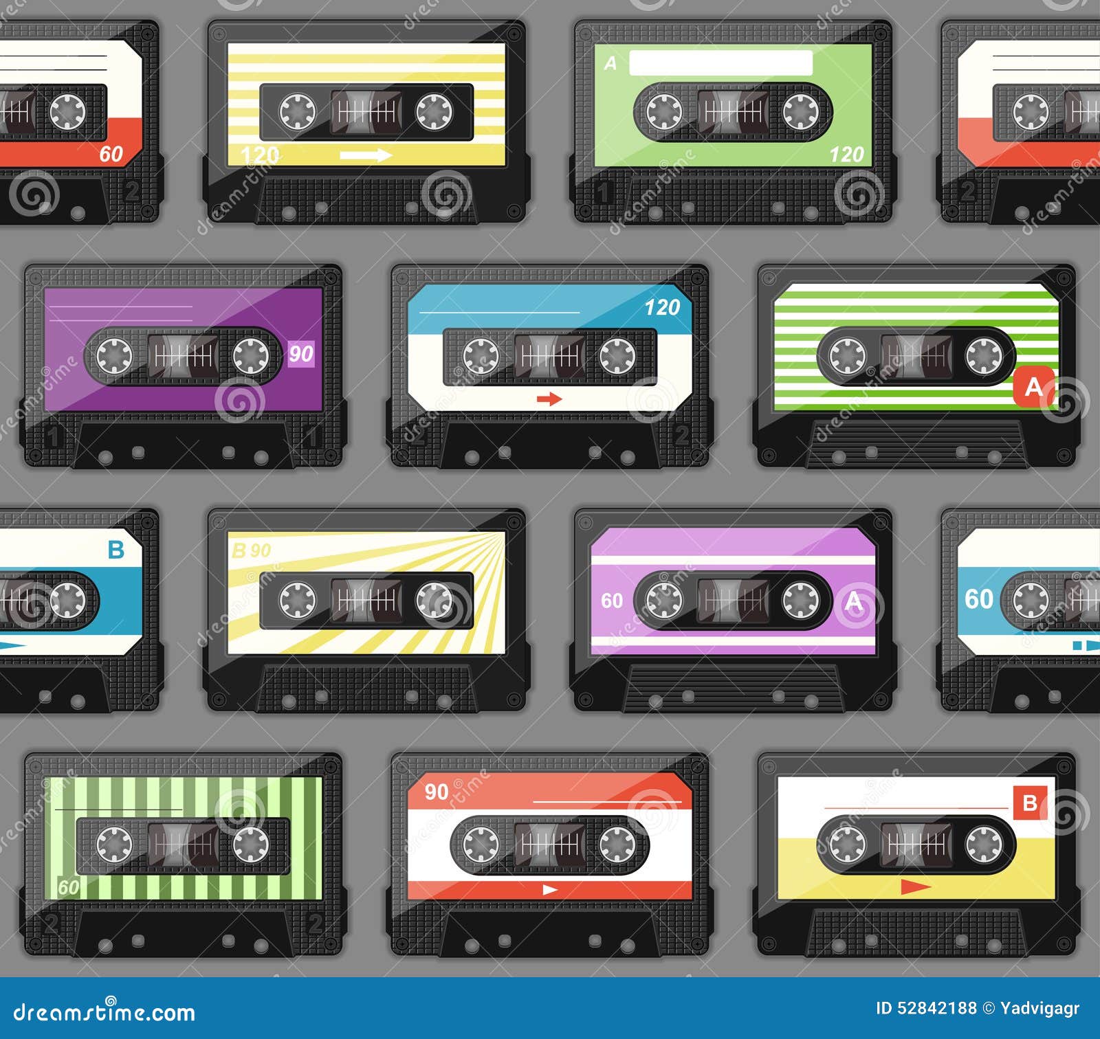 Audio Cassettes Collection - Colored And Realistic Vector Set Royalty ...