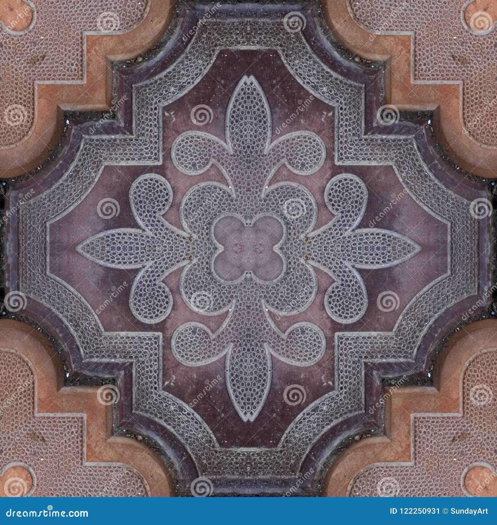 Seamless Pattern with Old Road or Wall Tile Stock Image - Image of ...
