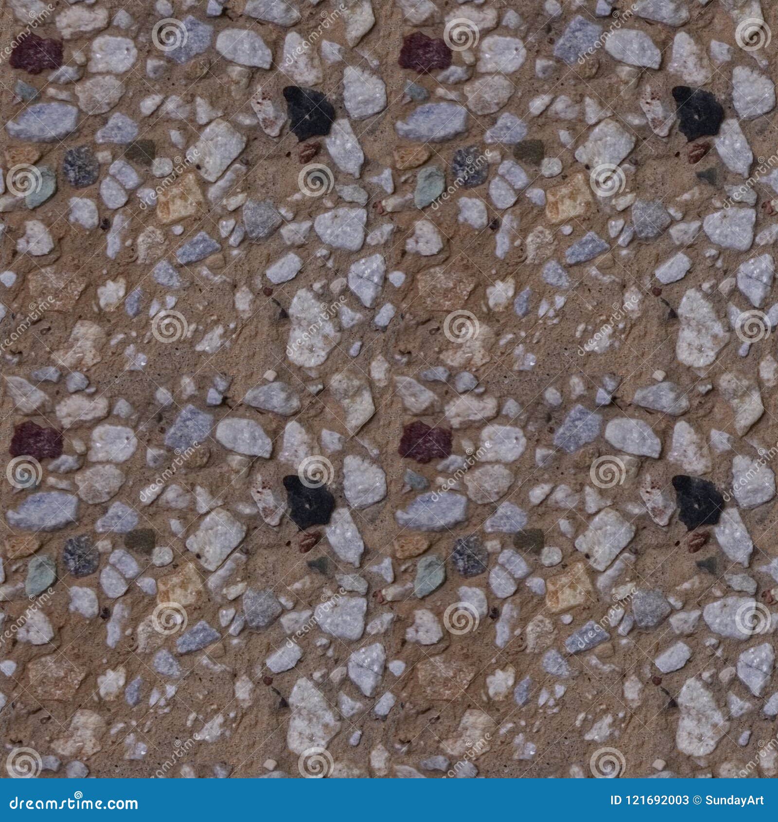 Seamless Pattern with Ciment Tile and Small Rocks Stock Image - Image ...