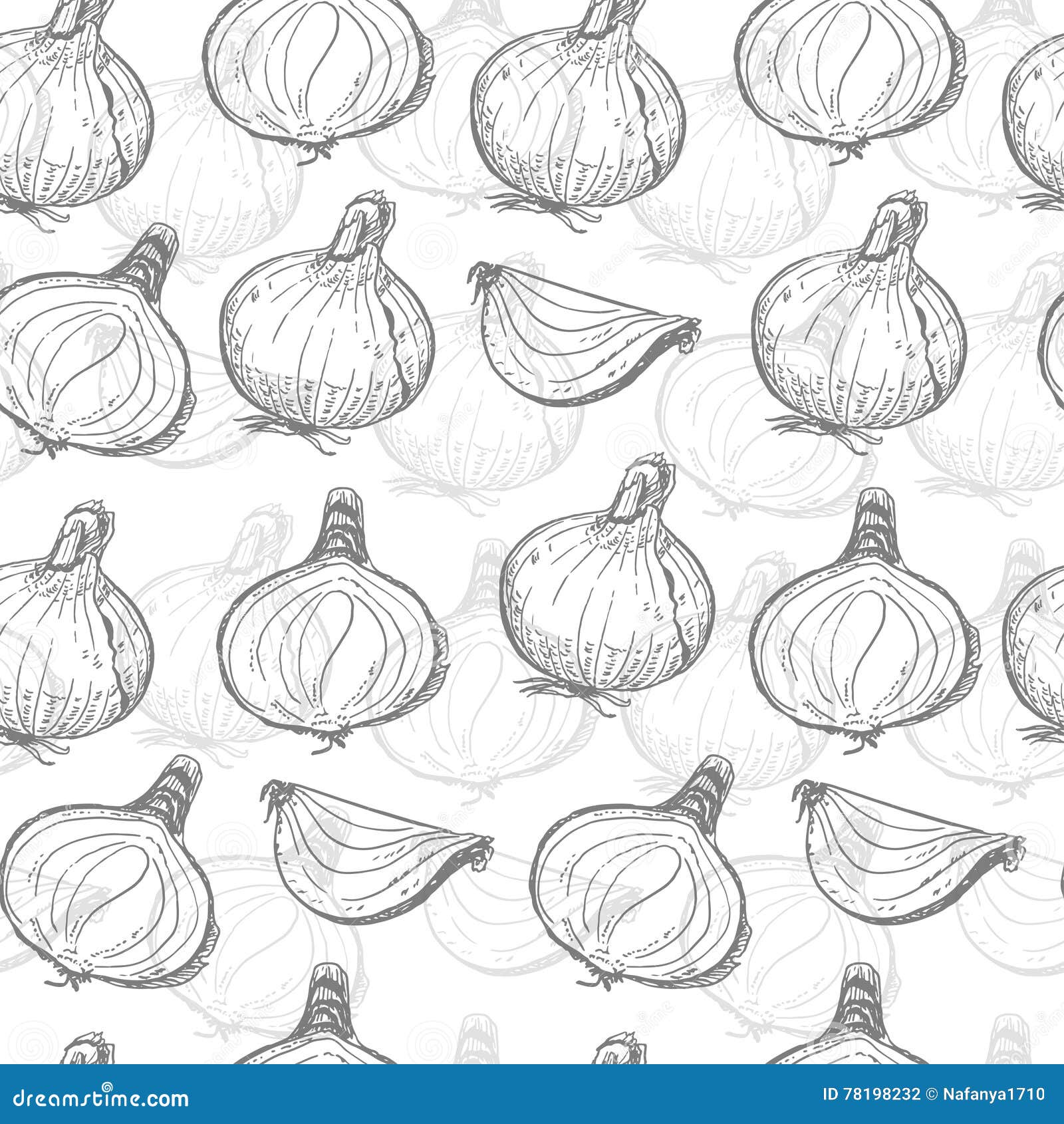 Seamless Pattern with Onions Stock Vector - Illustration of garden ...