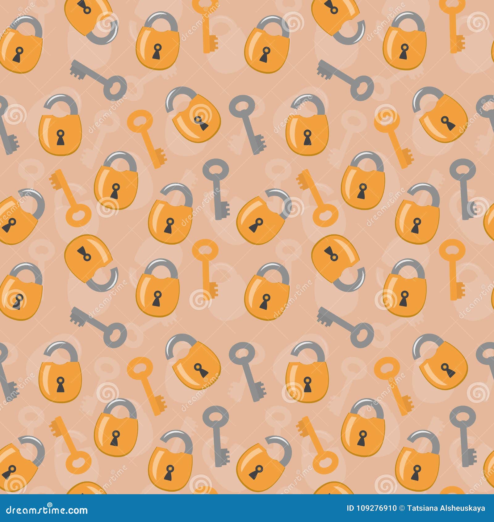 Seamless Pattern with Open and Closed Lock and Keys Stock Vector ... Seamless Pattern with Open and Closed Lock and Keys Stock Vector ...