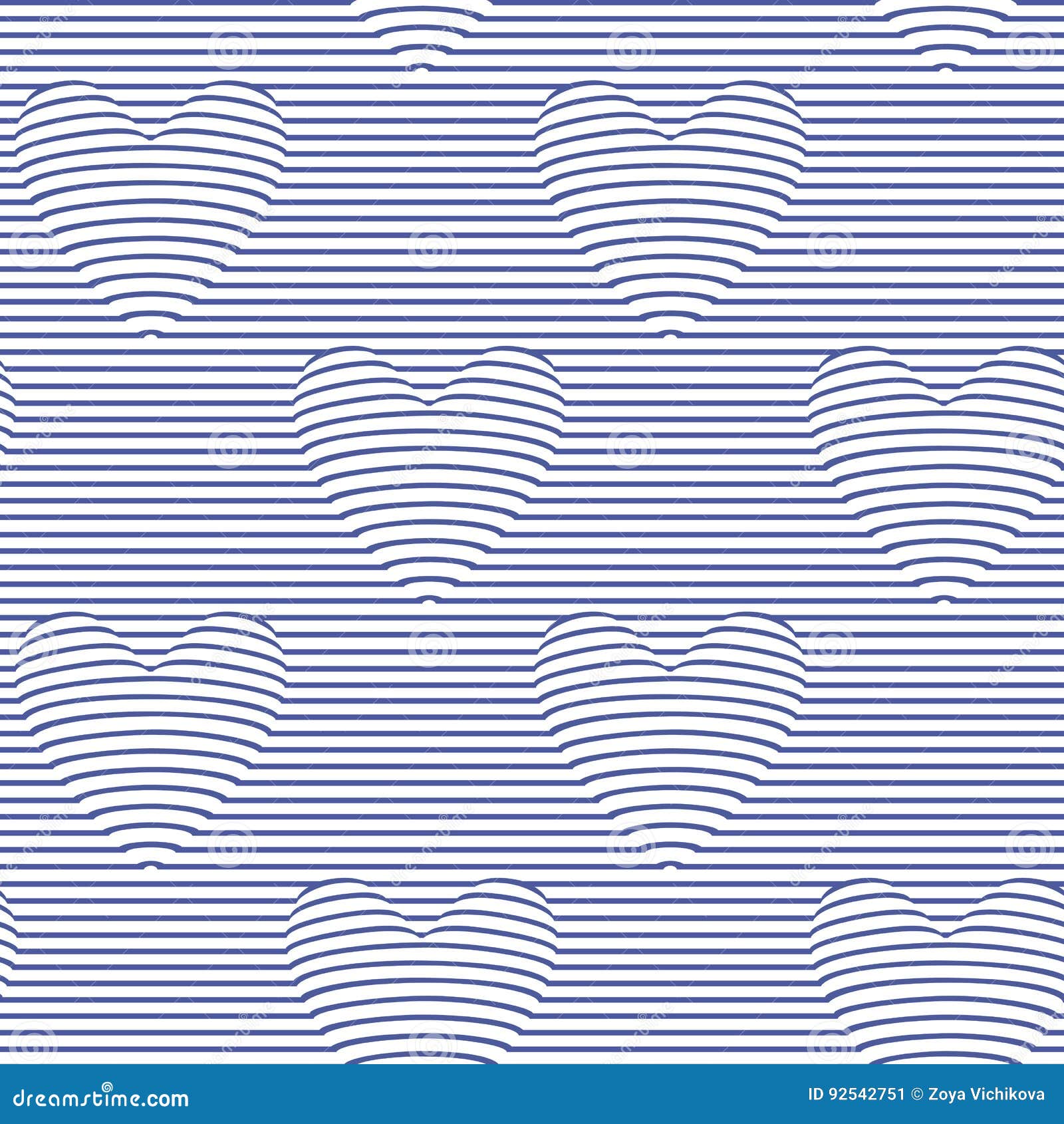 Seamless Pattern with Optical Illusion Hearts Stock Vector ...