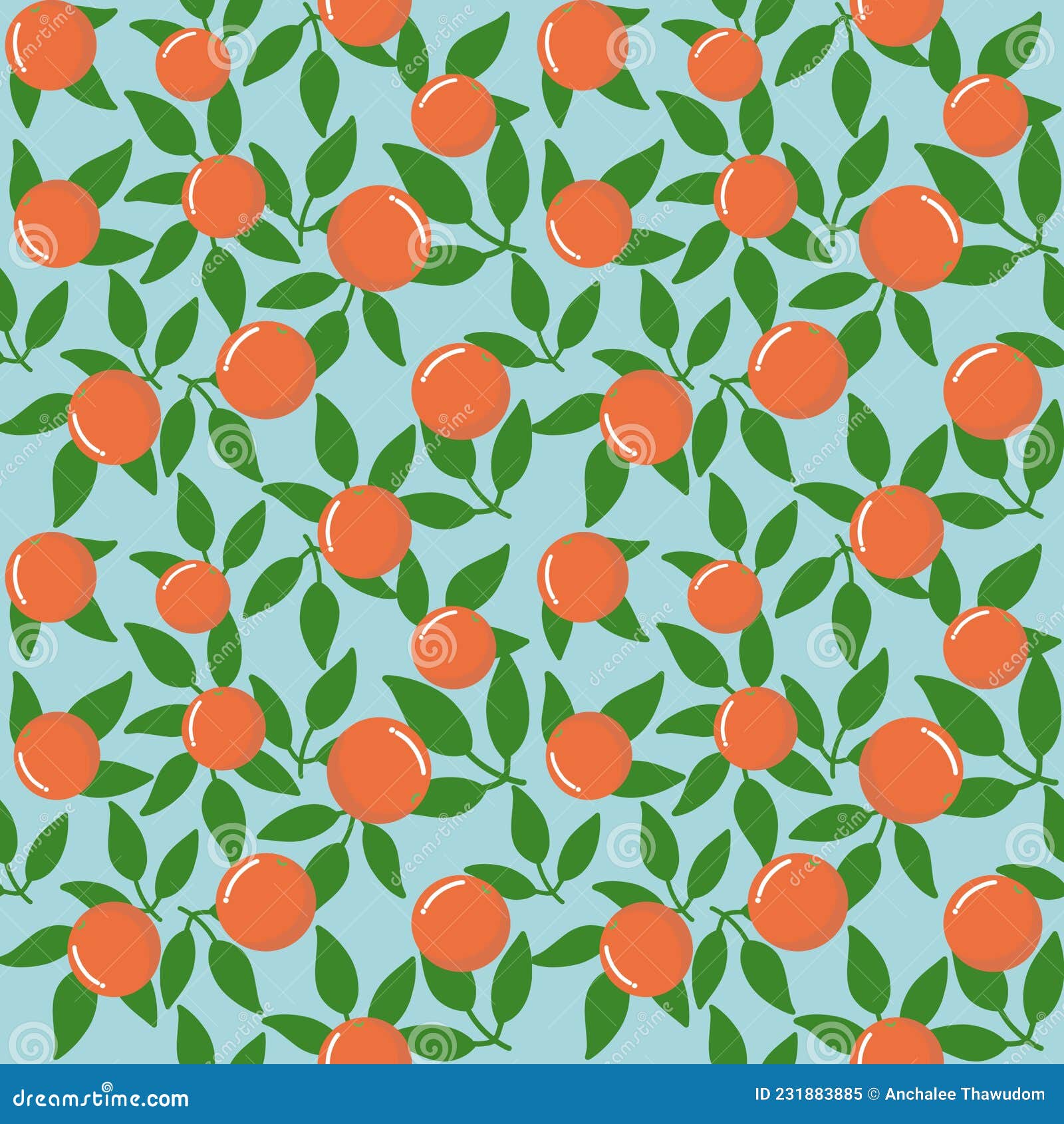 Seamless Pattern Orange Background Stock Illustration - Illustration of ...