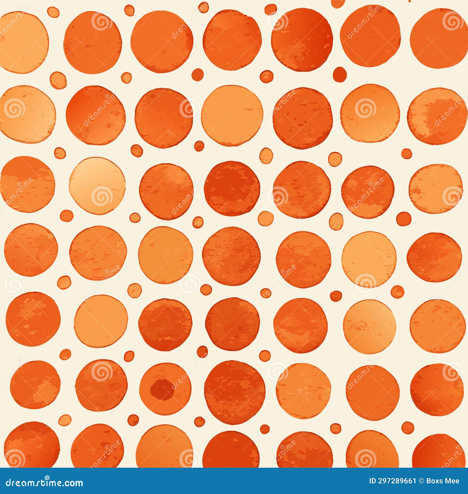 Seamless Pattern of Orange Circles on a Beige Background. Generative AI ...