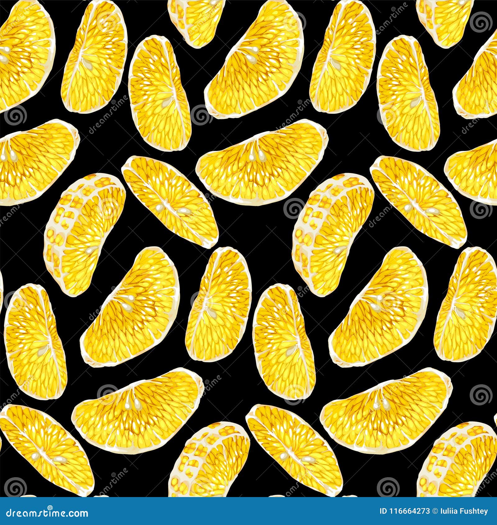 Seamless Pattern with Orange Citrus Fruit Slices of Different Sh Stock ... Seamless Pattern with Orange Citrus Fruit Slices of Different Sh Stock ...