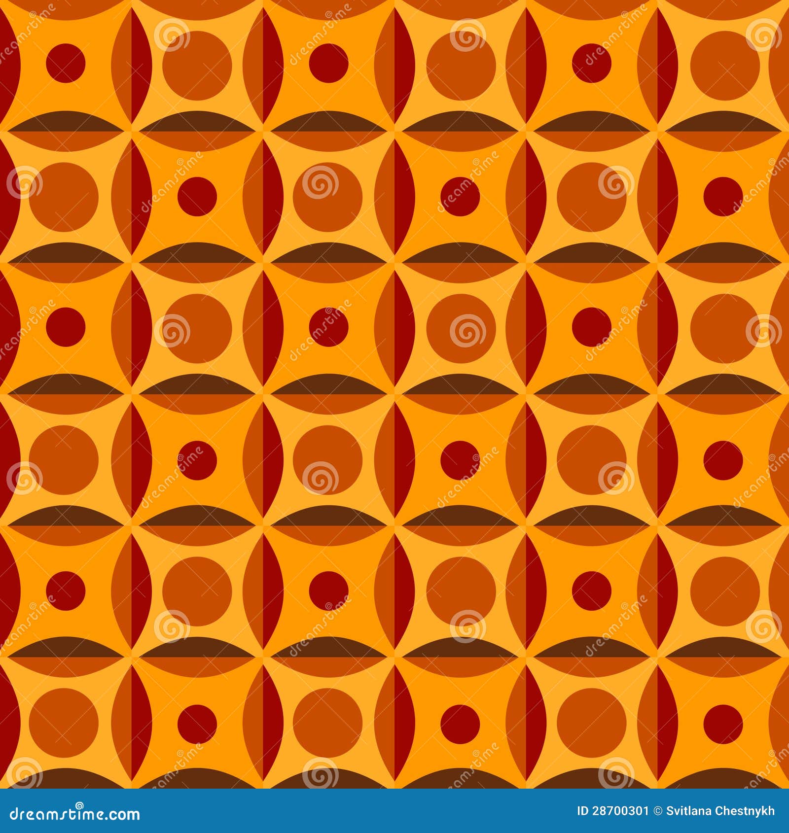 Seamless Pattern in Orange Colors Stock Vector - Illustration of fabric ...