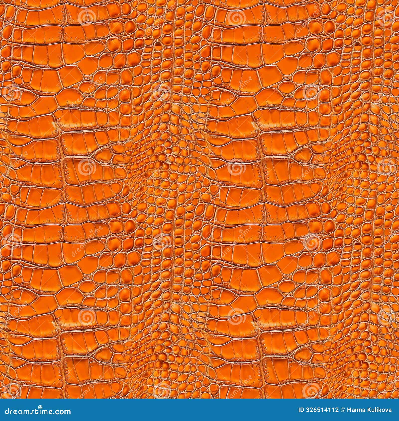 Seamless Pattern with Orange Crocodile Leather Texture. Stock ...