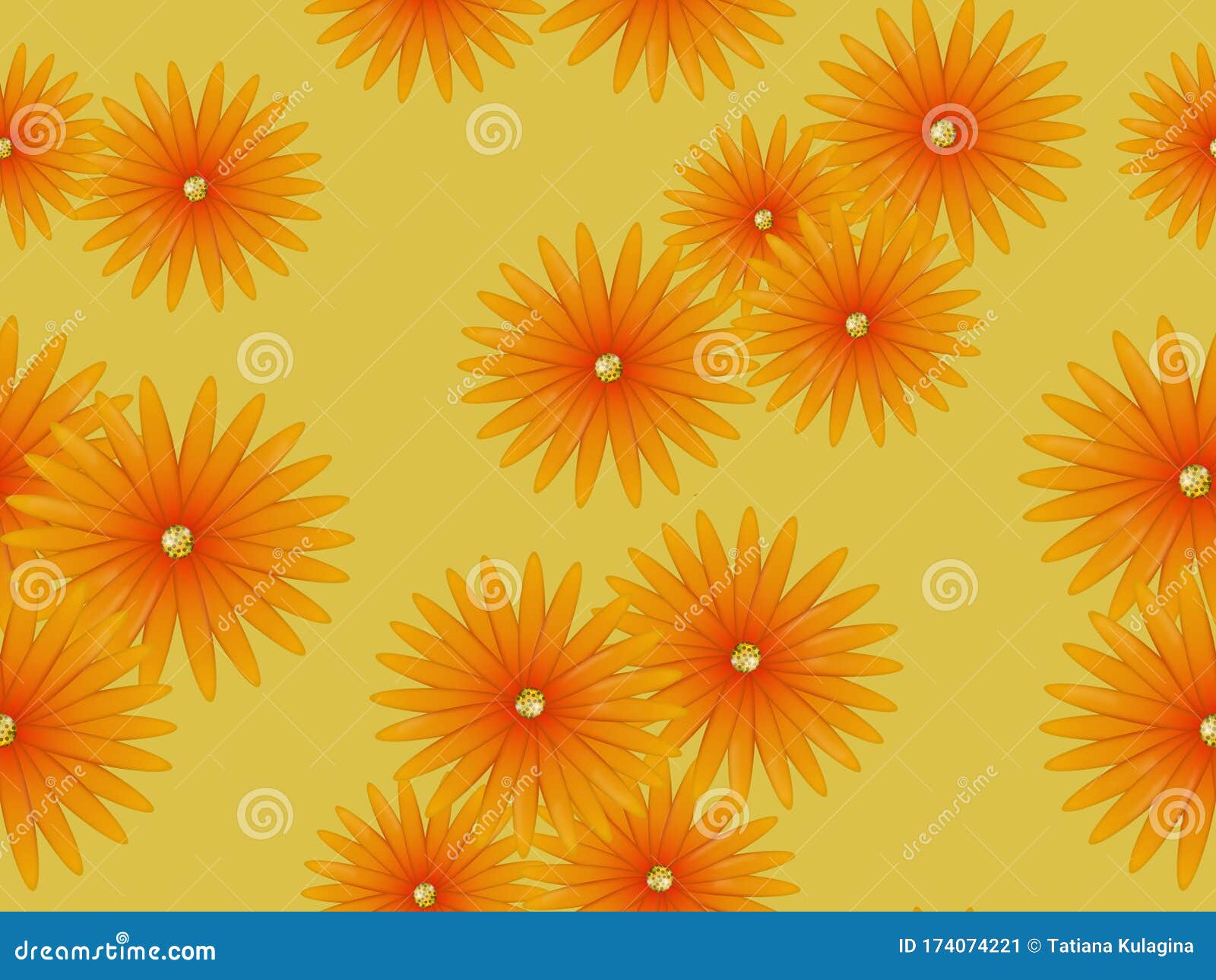 Seamless floral pattern stock illustration. Illustration of yellow ...