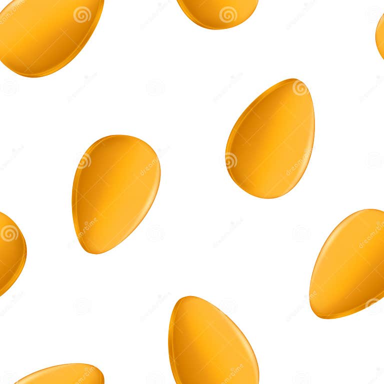 Seamless Pattern Of Orange Pill For Erection Vector Illustration Template Stock Vector