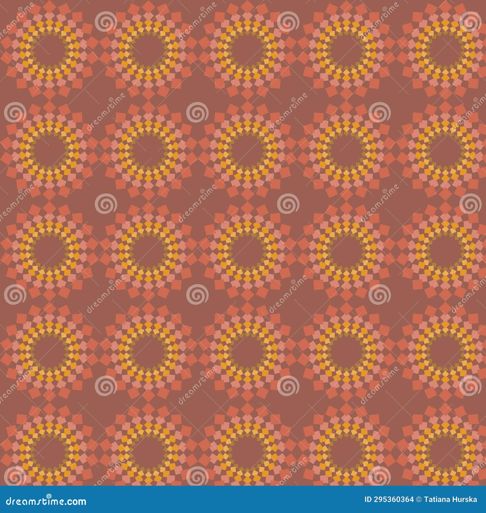 Seamless Pattern of Orange Rings Stock Vector - Illustration of ...