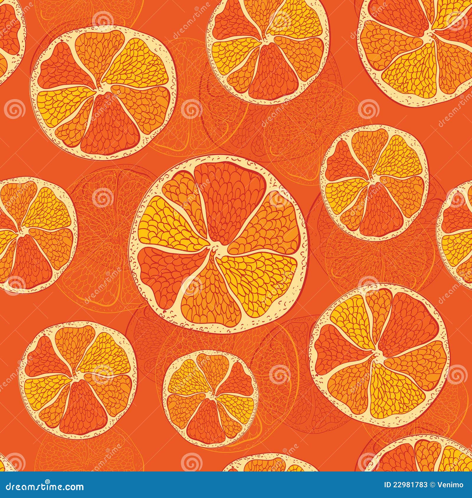 Seamless Pattern with Oranges Stock Vector - Illustration of orange ...