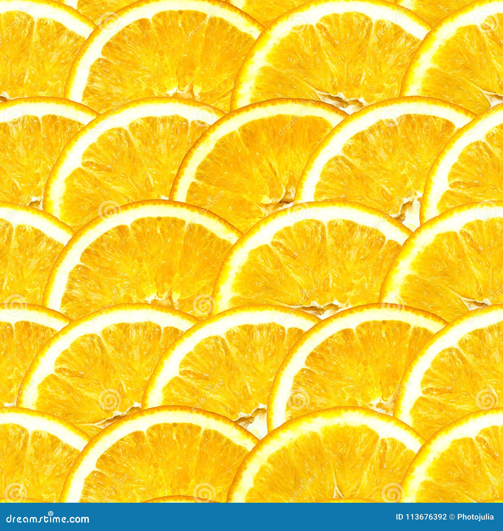 Seamless Pattern of Oranges. Cascade Arrangement of Elements. Juicy ...