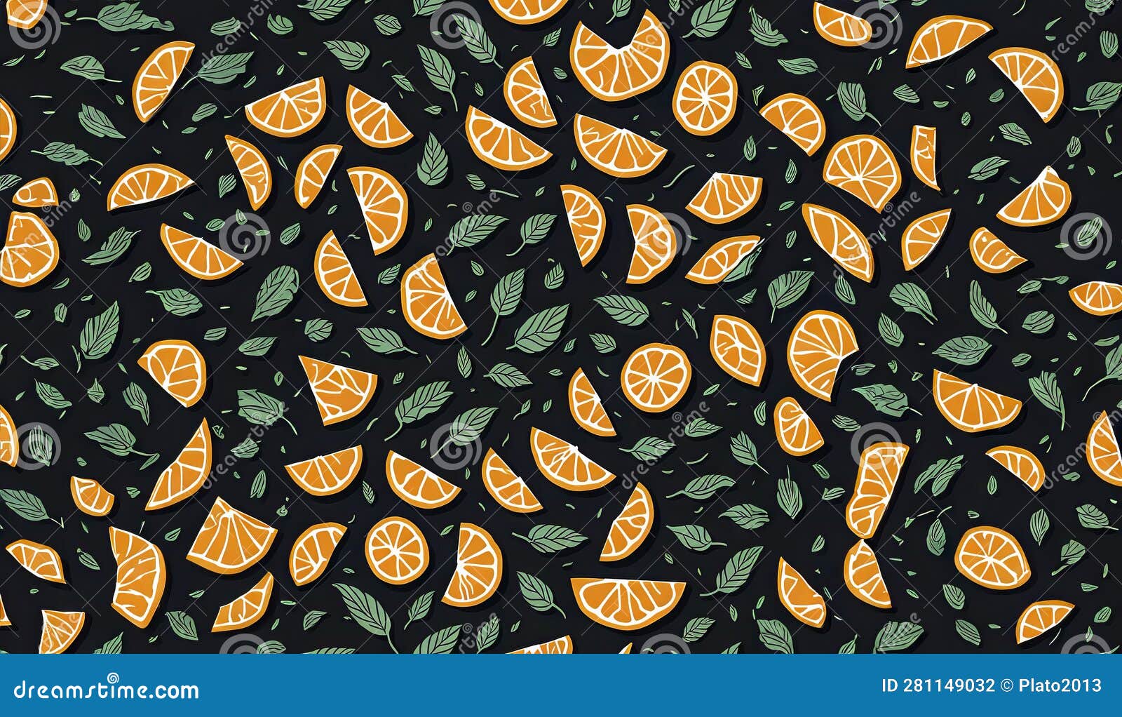 Seamless Pattern of Oranges?, Generative AI Stock Illustration ...