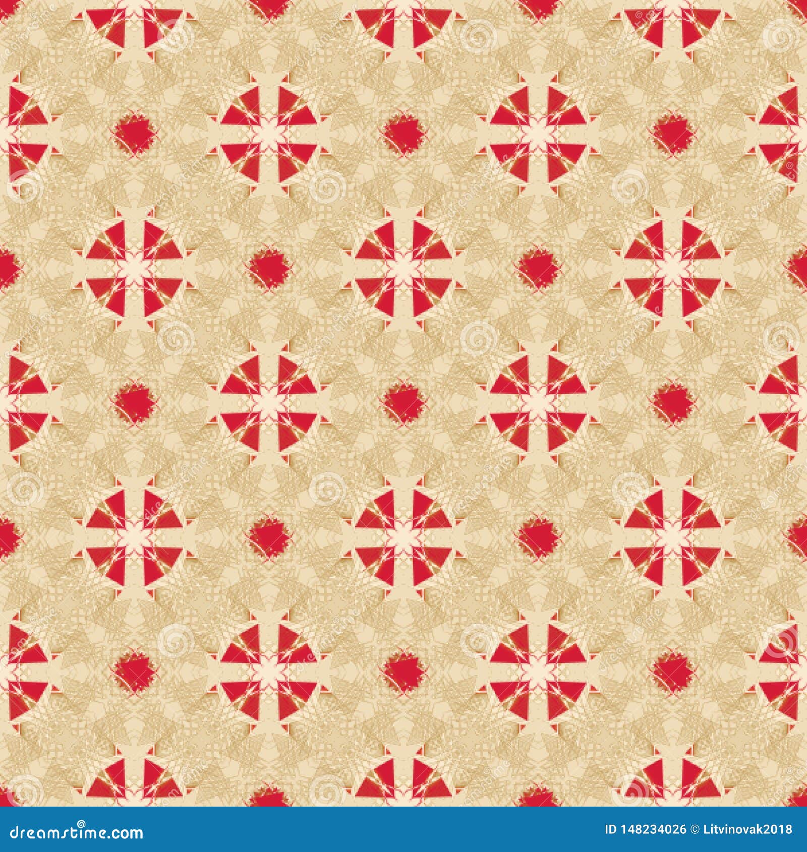 Seamless Pattern with Ordered Arrangement of Abstract Geometric Shapes ...