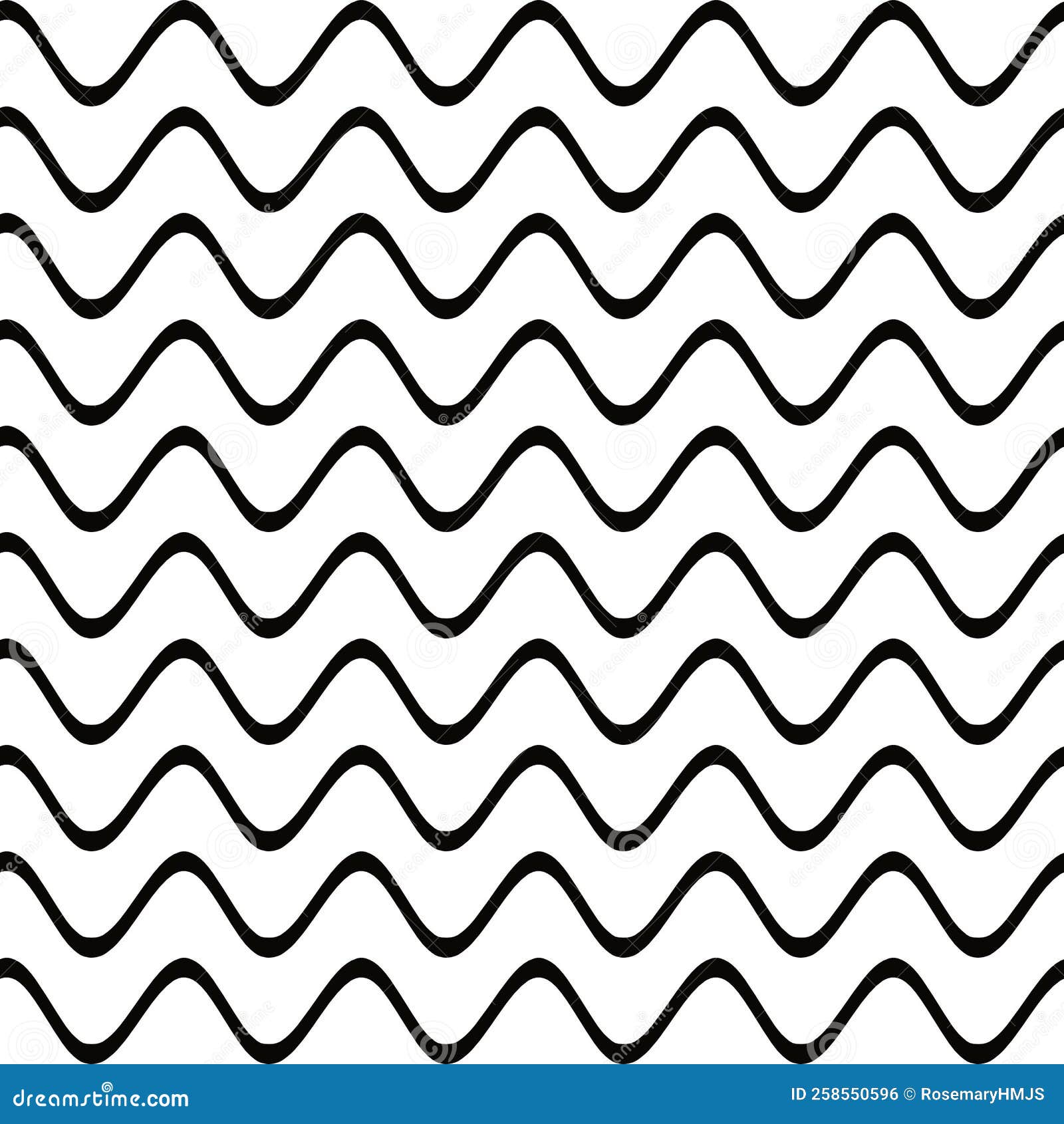 Chunky, Wavy Stripes Vector Background Pattern Design Stock Vector ...