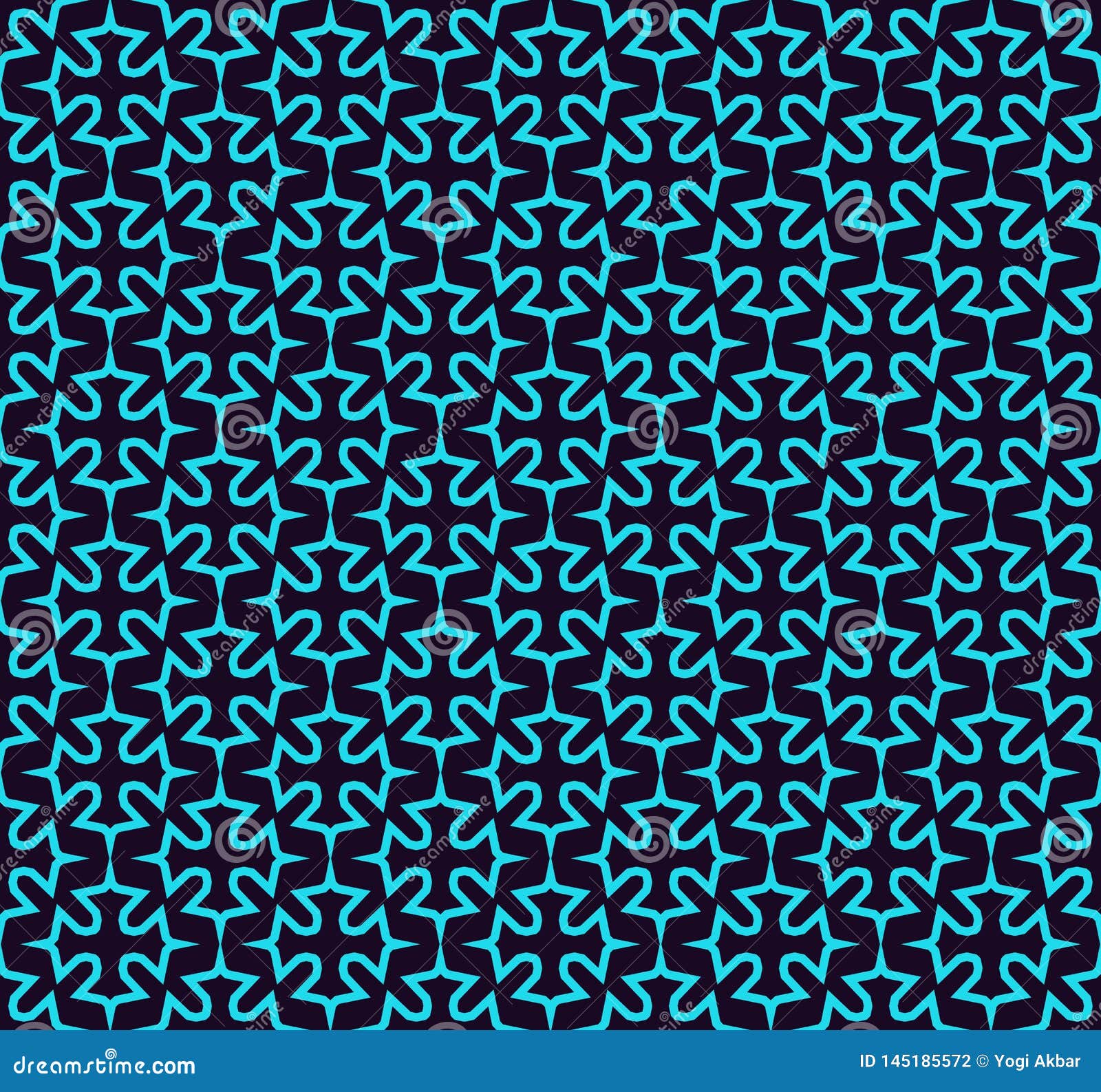 Seamless Pattern Ornament Of Lines And Curls Stock Vector