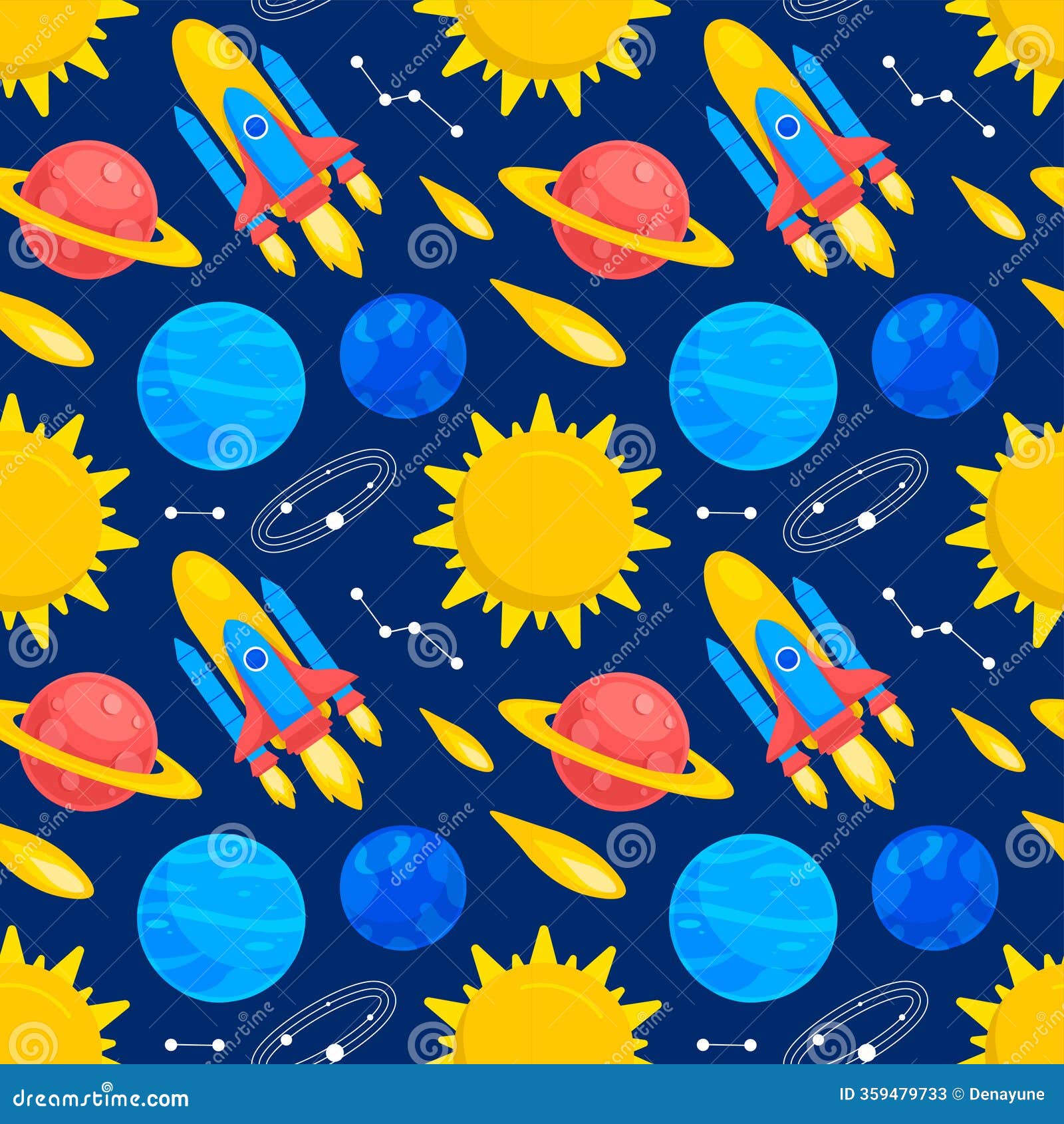 Floating Astronaut In The Space Suit Vector Illustration ...