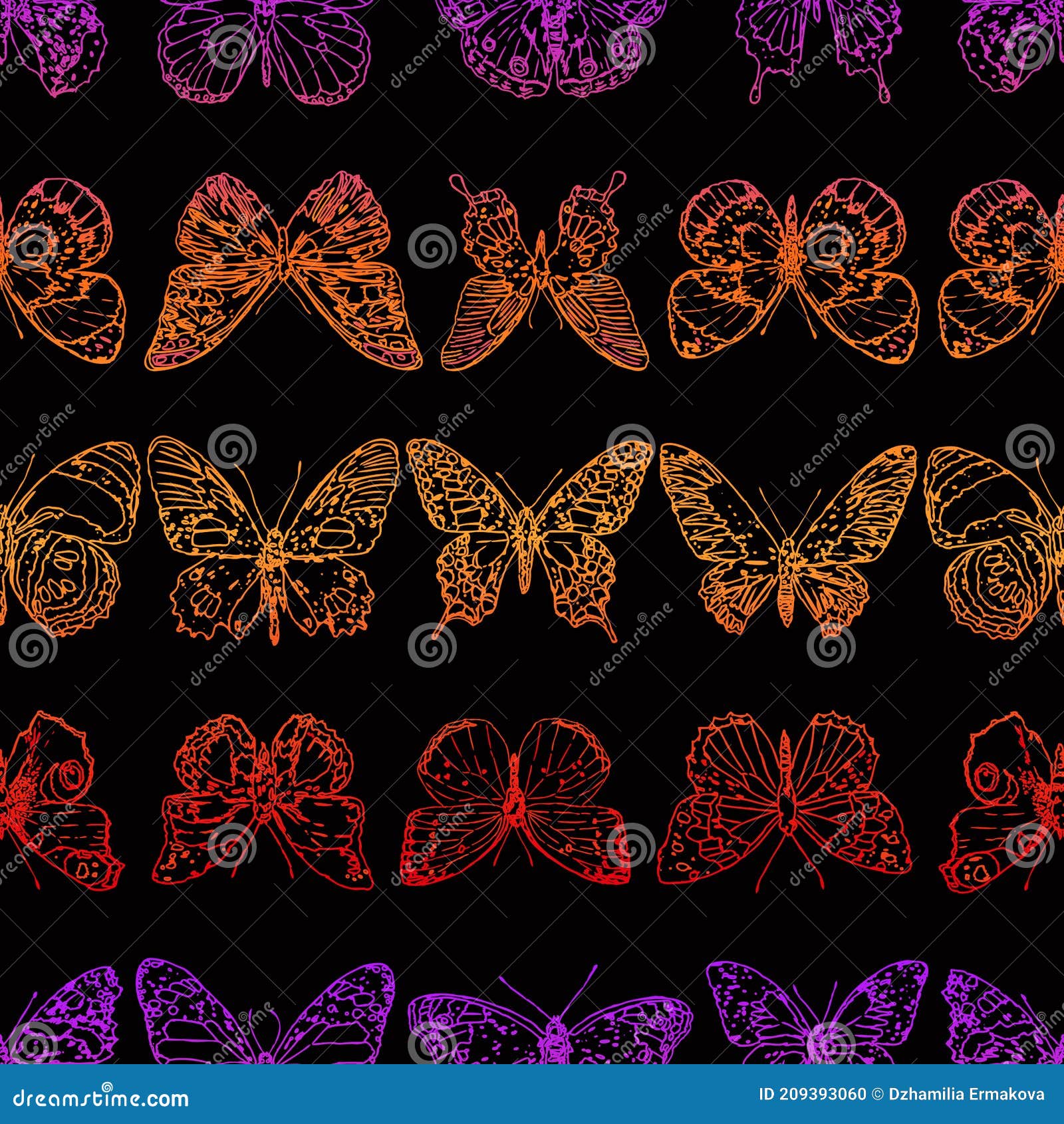 Set Of Various Butterflies Isolated On White Background. Colorfull ...