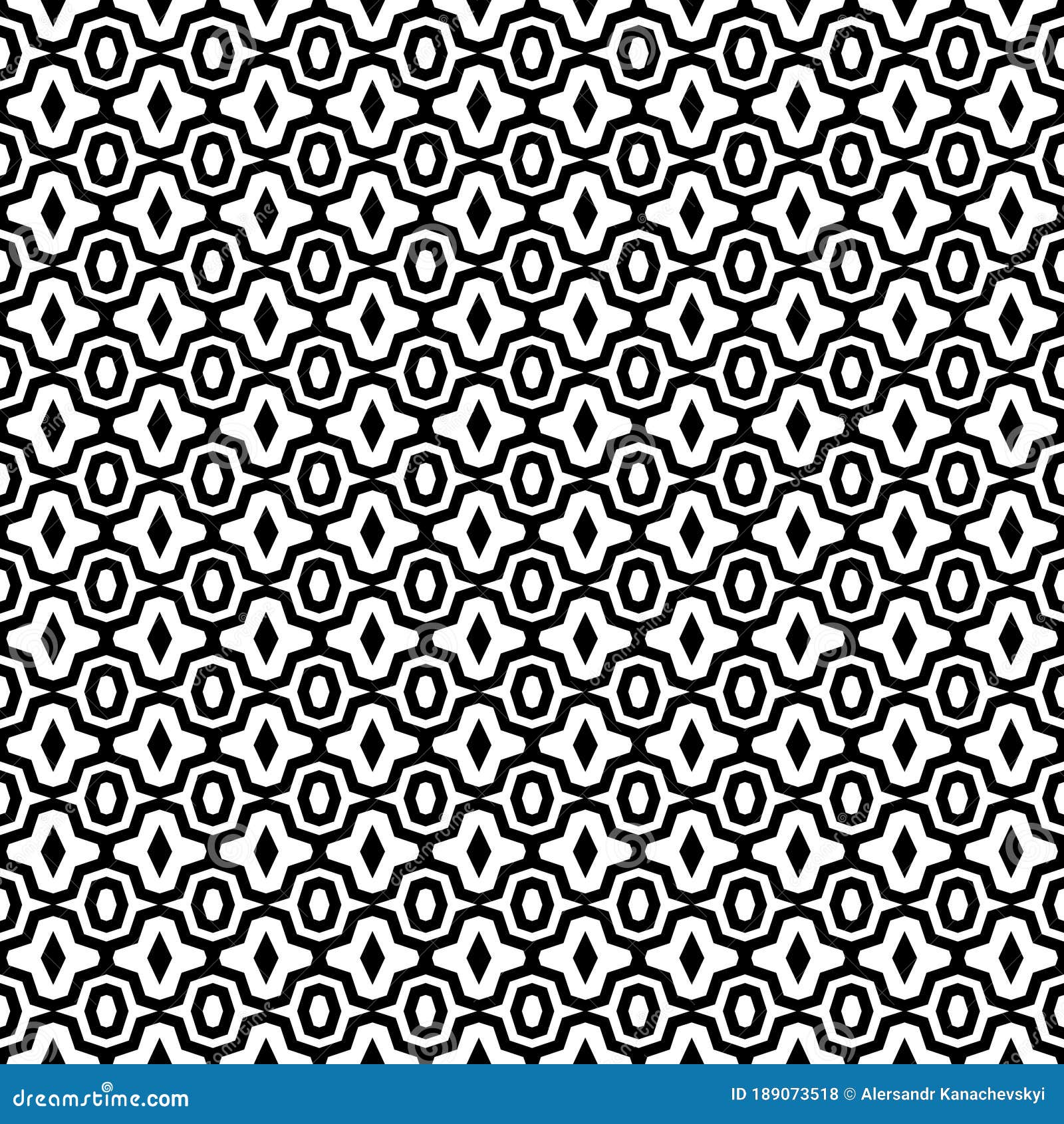 Seamless Pattern With Overlapping Geometric Shapes Forming Abstract
