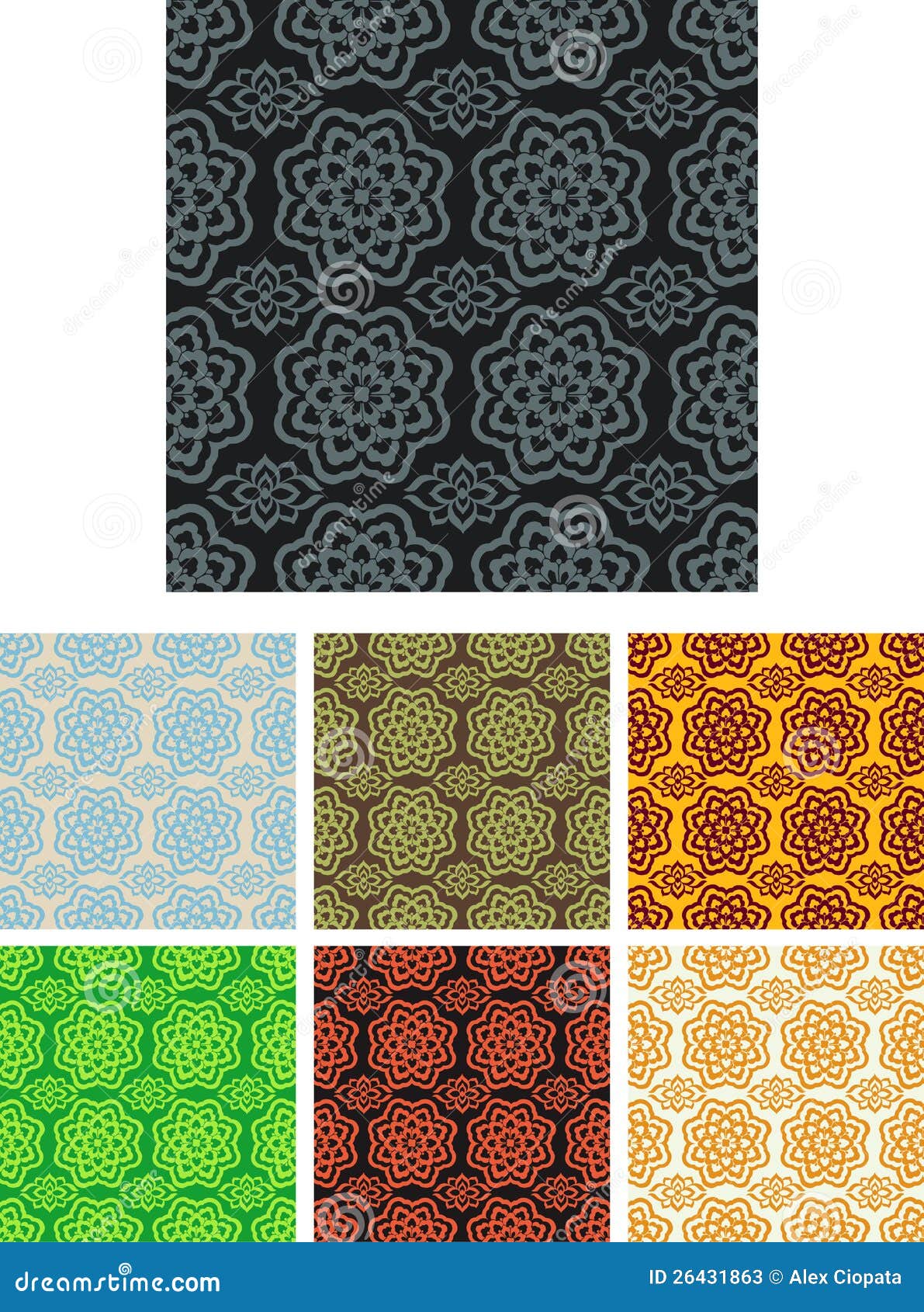 Seamless pattern pack stock vector. Illustration of royal - 26431863